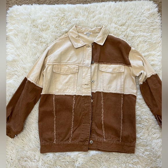 JODIFL | Jackets & Coats | Womens Boutique Cream And Brown Color ...